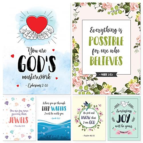 Scripture Cards - Set of 48 Boxed Bible Verse Blank Note Cards Assorted ...