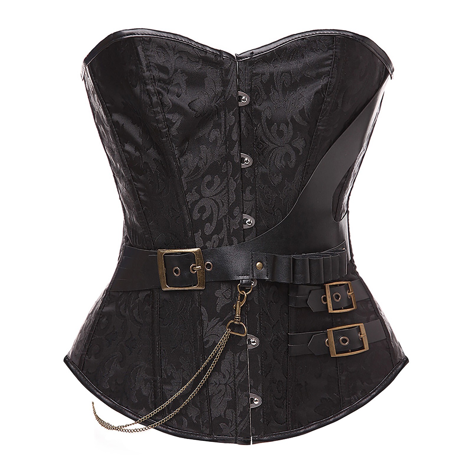 Women's Steampunk Gothic Lace Up Boned Bustier Clubwear Body Shaper New ...