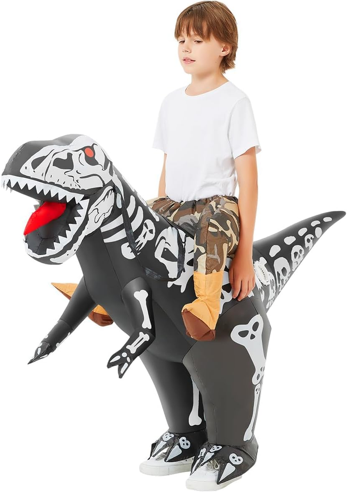 Inflatable Dinosaur Costume Kids Ride-on Inflatables Blow Up Dino ...