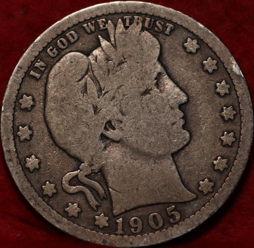 1905 Philadelphia Mint Silver Barber Quarter | eBay