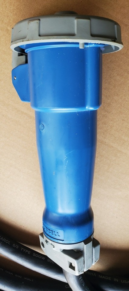 Hubbell 560C9W, 60 Amp, 120/208 Volt, Pin and Sleeve Female Connector ...