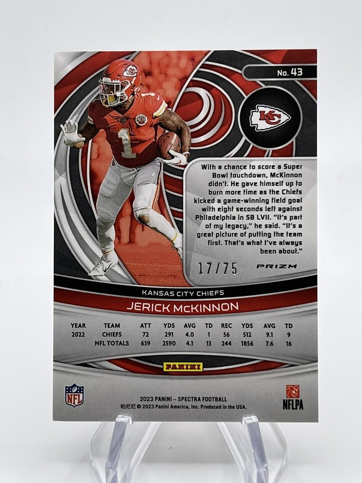 2023 Spectra Jerick McKinnon Hyper /75 Chiefs | eBay