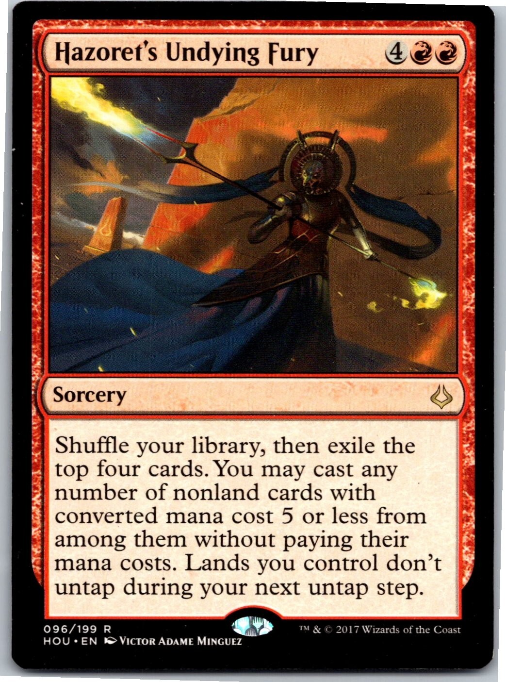 Magic the Gathering Hazoret's Undying Fury Hour of Devastation x1 MTG ...