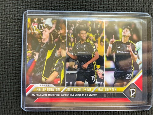 2023 Topps Now MLS RED PARALLEL QUINTON RUSSELL-ROWE ARFSTEN 1st goal 5 ...