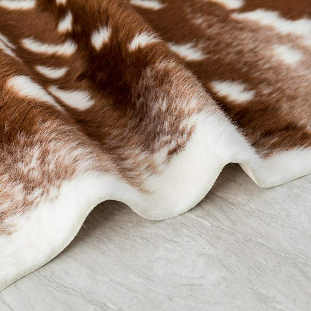 Animal Rug Deer Rug Faux Fur Cowhide Area Rug Animals Carpet for Home ...
