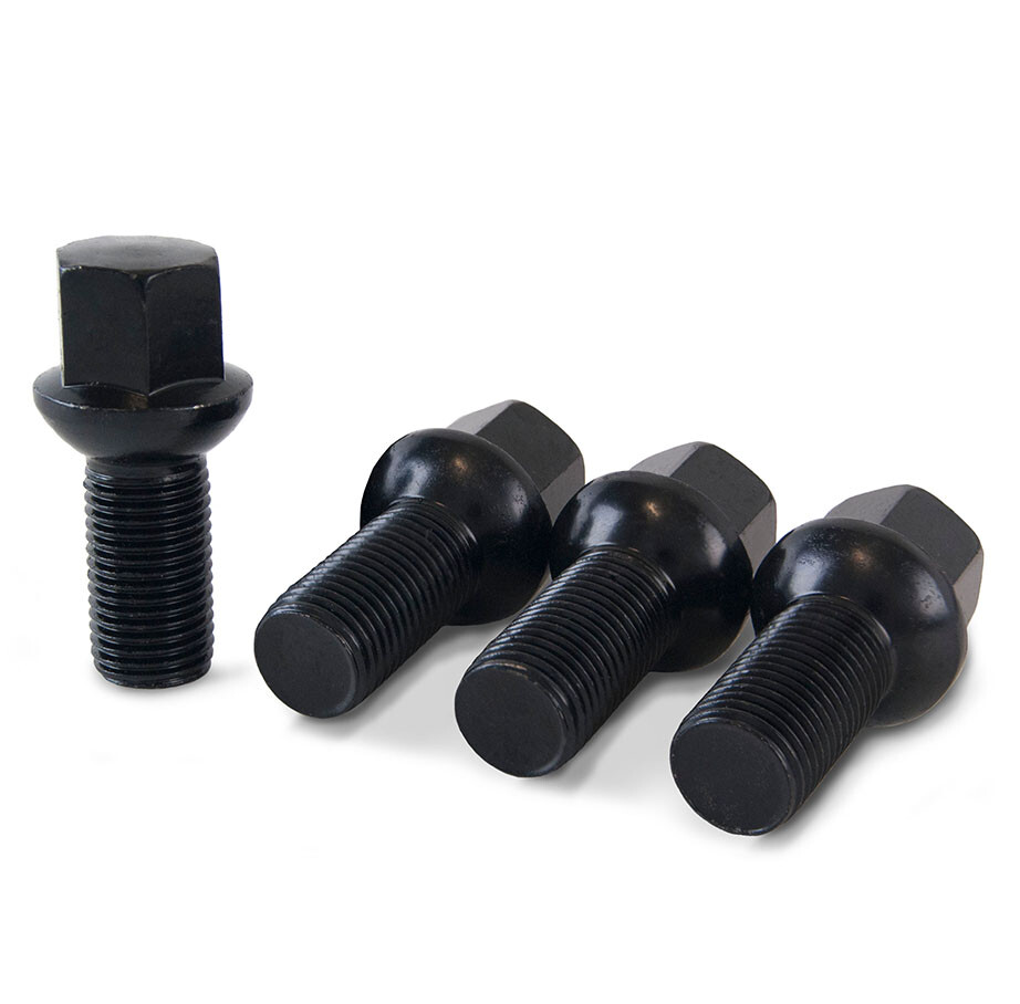 20 x Alloy Wheel Lug Bolts For VW Transporter T4 - Black - Radius Seat ...