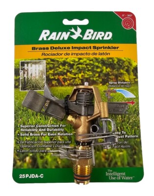 Rain Bird 1/2 in. x 2 in. L Brass Deluxe Impact Sprinkler Heads ...