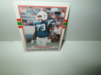 ZEFROSS MOSS 1989 FOOTBALL CARD Topps #105T Rookie RC INDIANAPOLIS ...