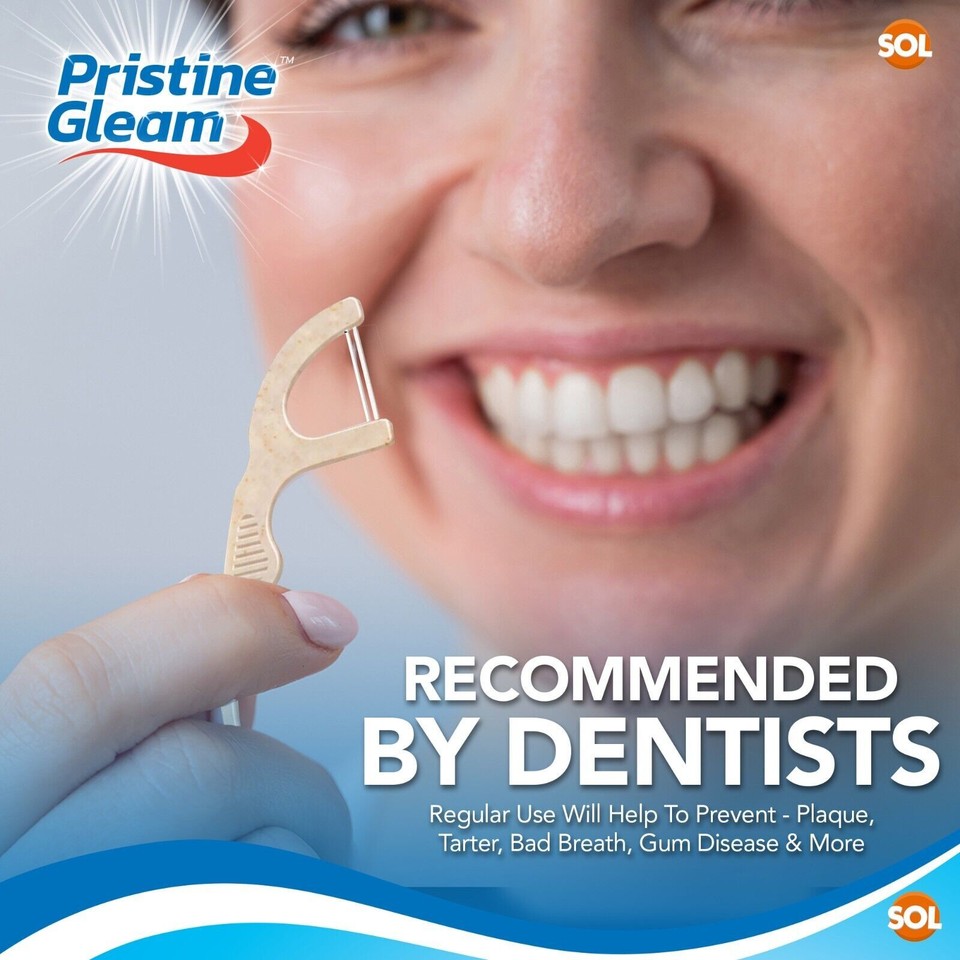 160 Corn Starch Dental Floss Sticks Interdental Tooth Harp Teeth Pick ...