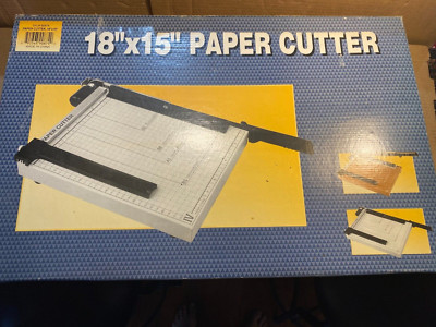 18"x15" Guillotine Style Paper Cutter w/ Metal Base - New In Box - Art ...