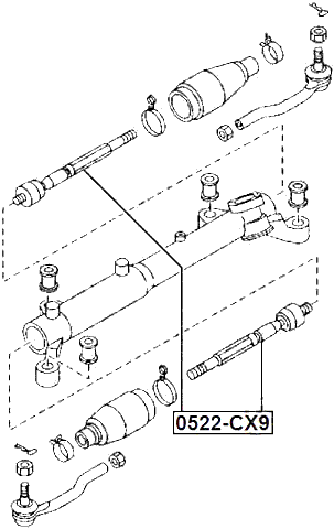 0522-CX9 Febest STEERING TIE ROD TD11-32-240, TD11-32-240A | eBay