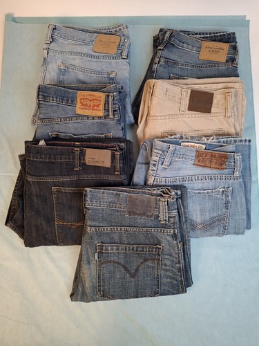 Bulk Reseller Inventory Lot Of 7 Pairs Men's Jeans Levi's Lucky ...