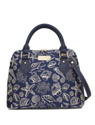 Signare Tapestry Sea Shell Convertible Bag Top-Handle Shoulder Bag for ...