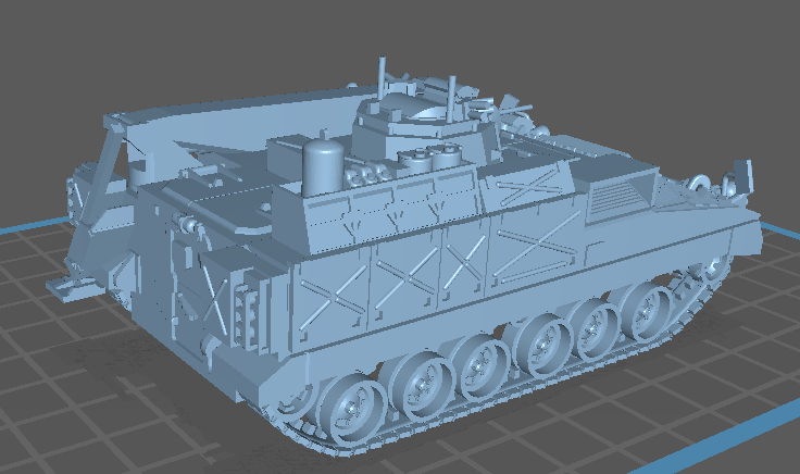 British Army WARRIOR FV512 Repair vehicle model resin 3D printed ...