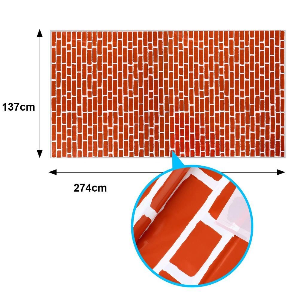 2 Sheets Removable Brick Stone Wall Backdrop Brick Sheet Wallpaper ...