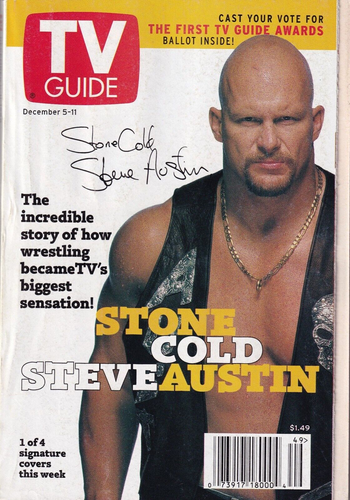 Stone Cold Steve Austin 1998 Wrestling TV Guide WWF Wrestling RAW WWE ...