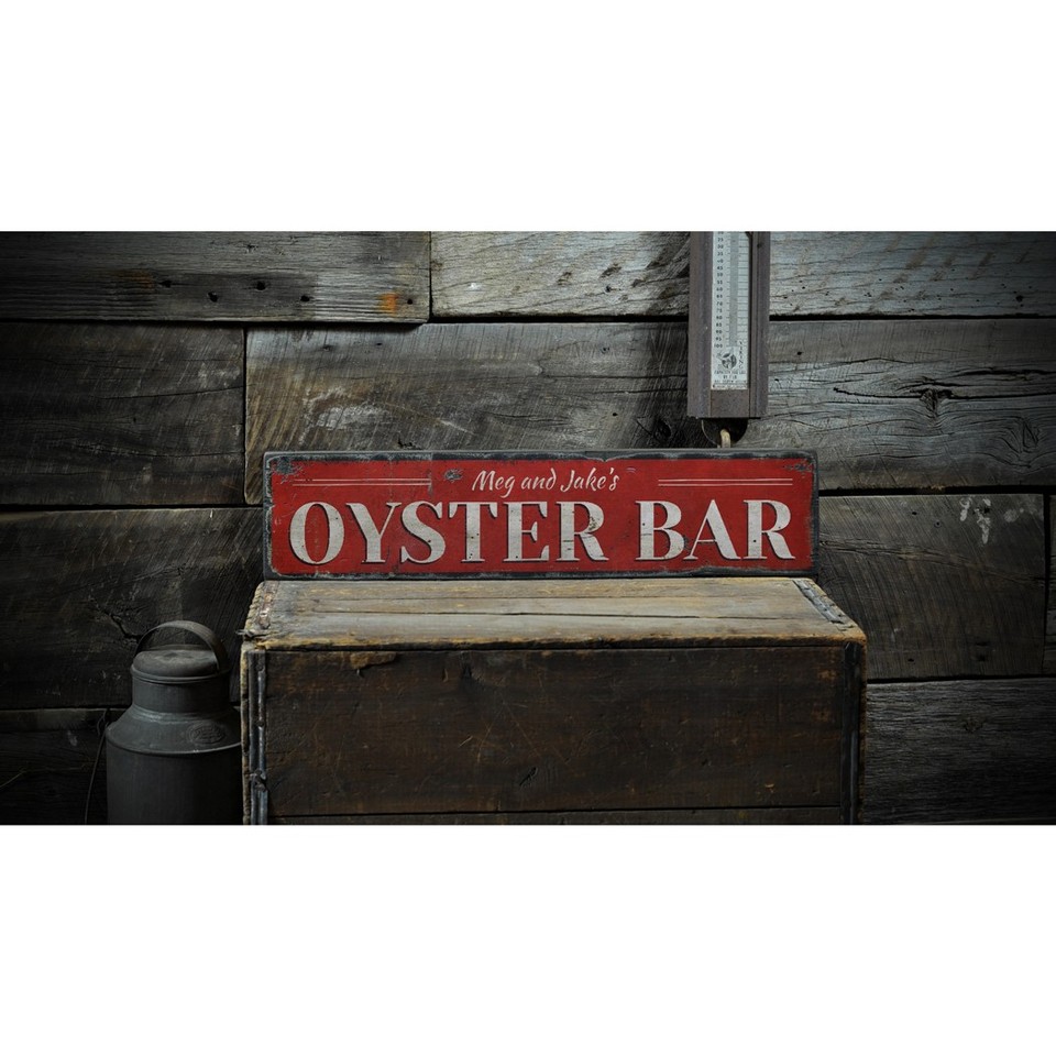 Oyster Bar, Custom Name Seafood - Rustic Distressed Wood Sign | eBay
