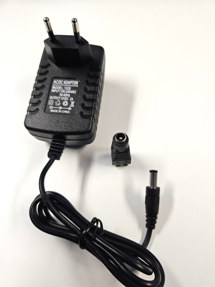 AC DC Adapter Input 100 - 240VAC 50-60Hz Output 12VDC 2A Model 1220 EU ...