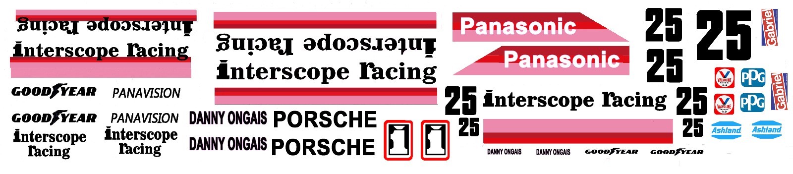 #25 Danny Ongais White Interscope Racing F1 1980 1/43rd Scale Slot Car ...