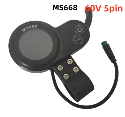 Electric Scooter MS668 5pin 60V Throttle LCD Display 2 In 1 Speedometer ...