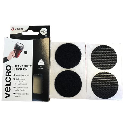 Velcro Heavy Duty Self Adhesive Stick on large discs coins 45mm in ...