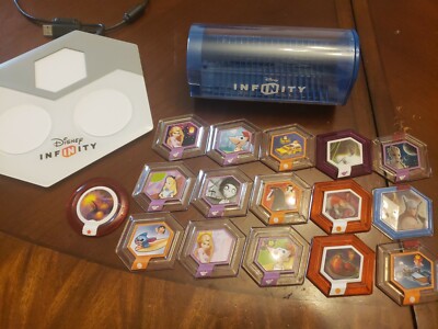 Disney Infinity Power Discs Lot of (17) with case and Portal Base | eBay