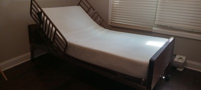 Probasics 5301 Semi-electric Hospital Bed w/ 8" Sealy Full Memory Foam ...