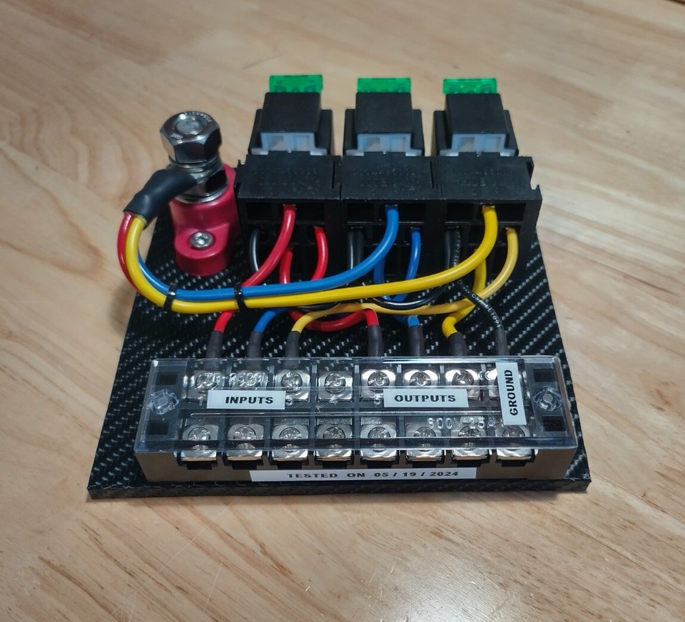 Custom Universal Drag Harness LSX 3 Way Fuse/ Relay Panel Block Race ...