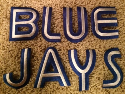 Toronto Blue Jays MLB BLUE Stitched Letters Baseball Crest Patch 1.8 by ...