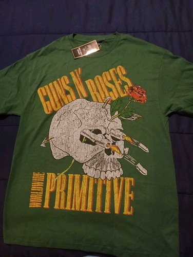 Primitive Guns N' Roses Skull Bullets T-Shirt Size L Green Brand New ...