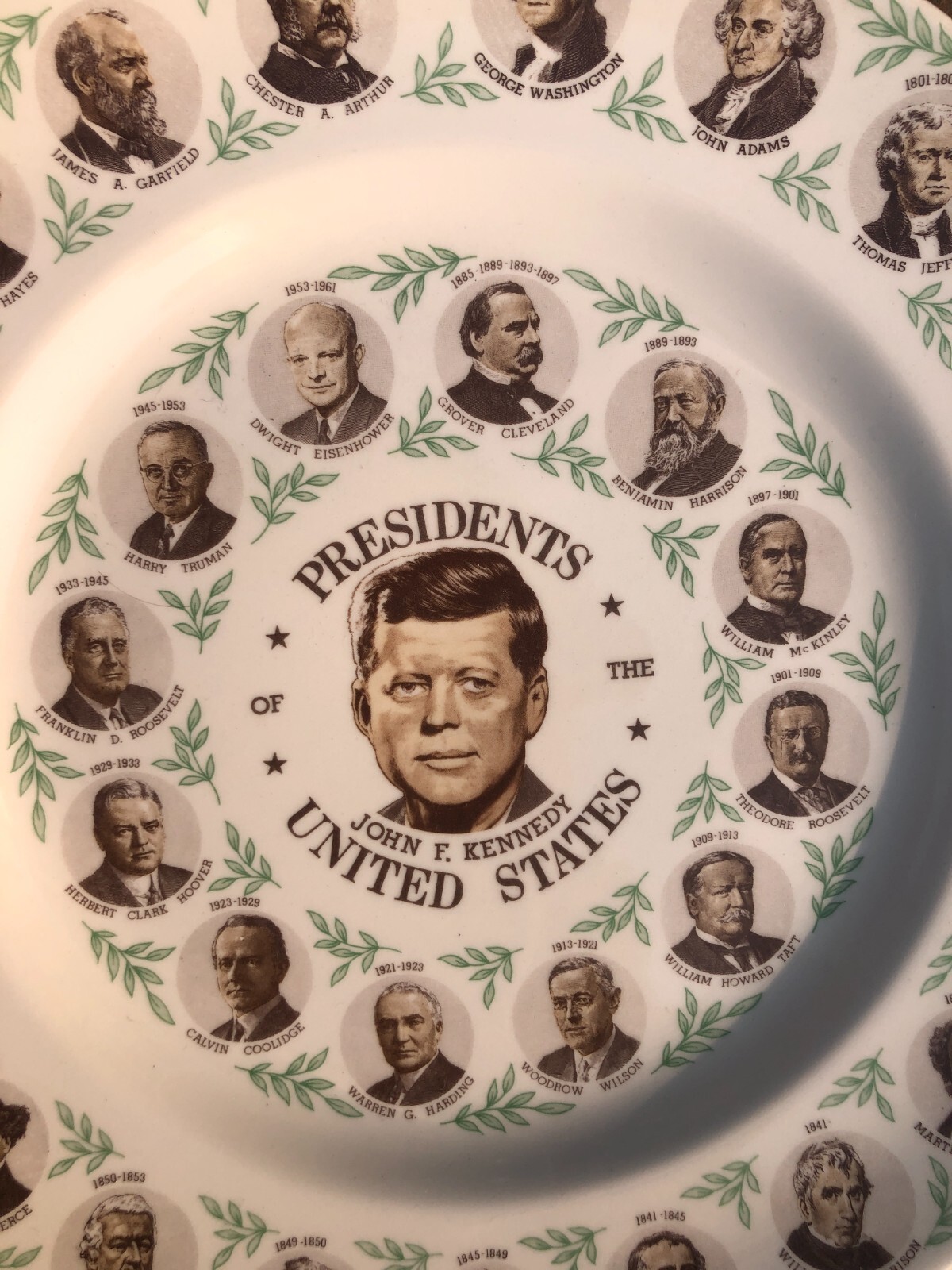 Commemorative JFK Plate John Kennedy: Presidents of the United States ...