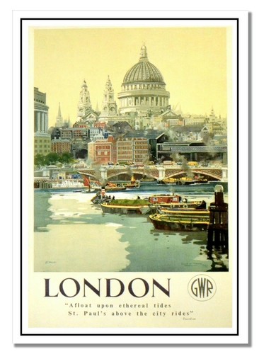 London GWR Advert Poster Great Western Railway Photo Travel Holiday ...