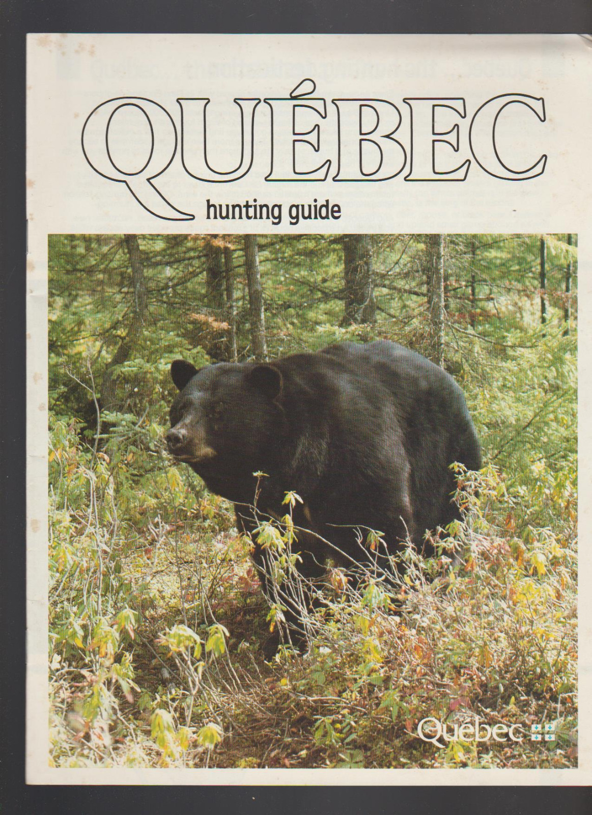 Quebec Hunting Guide 1985 Tourist Ministry Canada | eBay