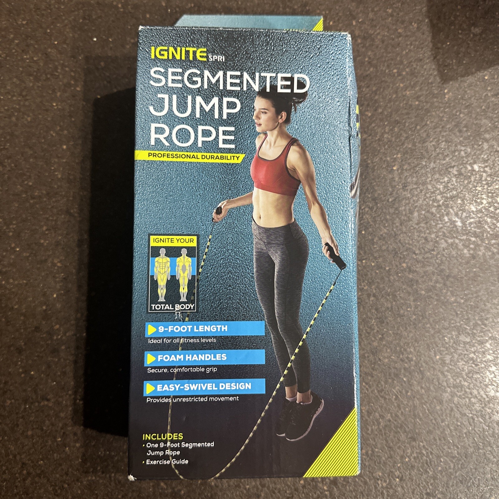 IGNITE by SPRI Professional Grade 9 ft Segmented Skipping Jump Rope ...