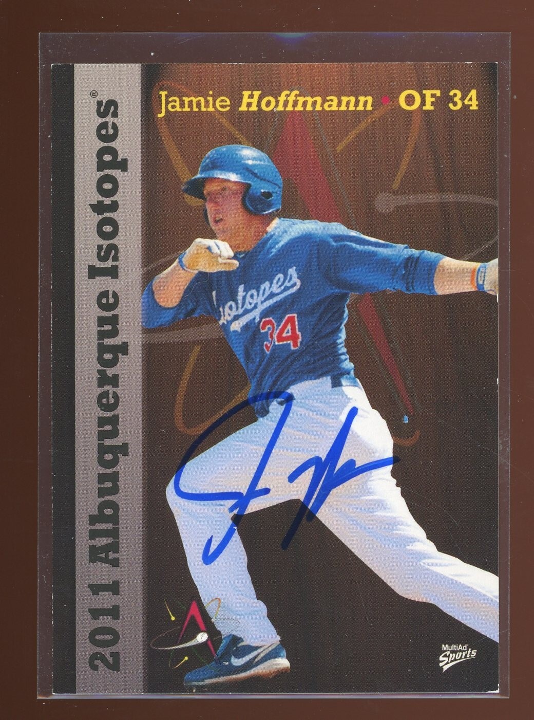 2011 Albuquerque Isotopes JAMIE HOFFMANN Signed Card autograph auto ...