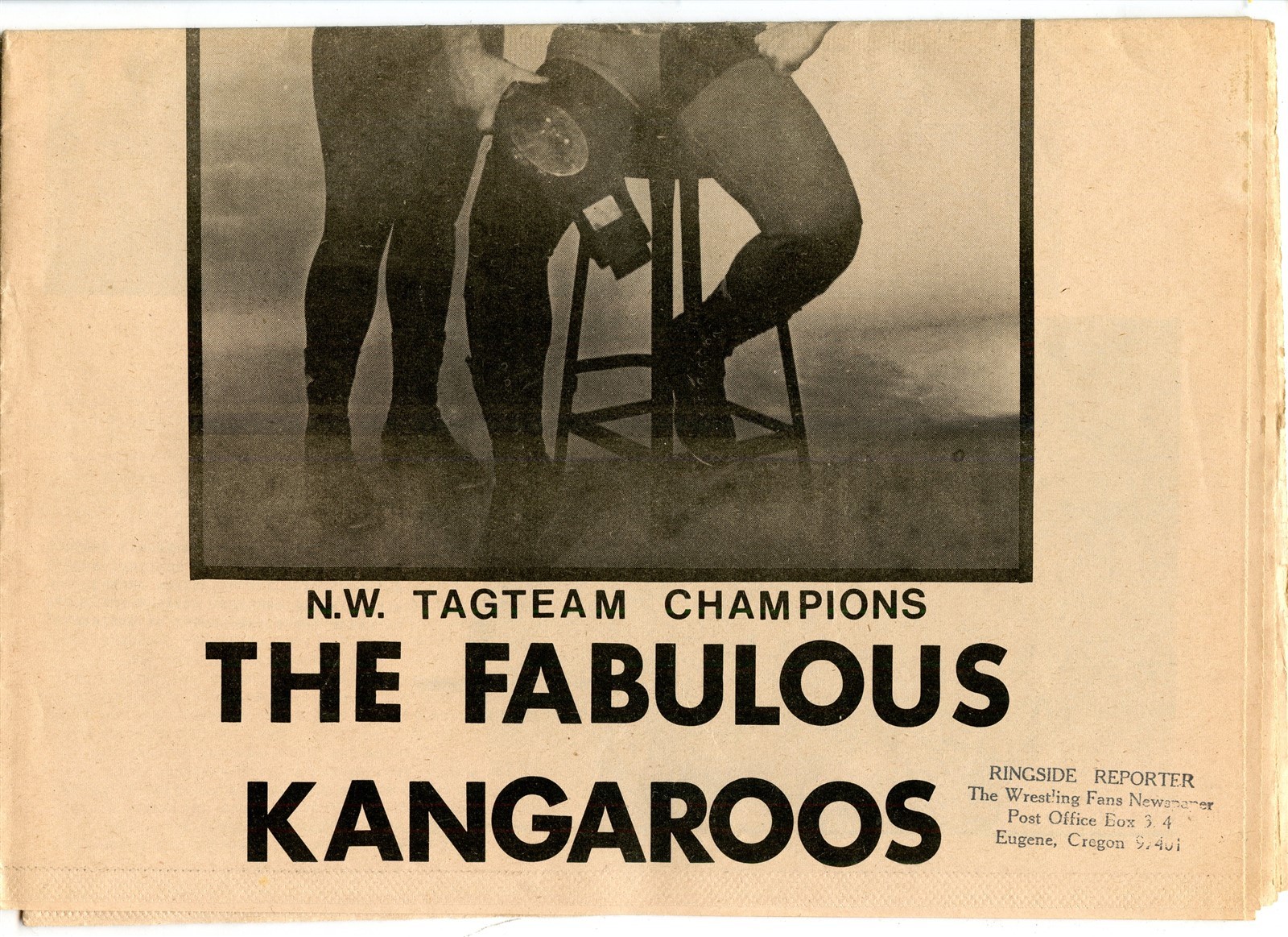 WRESTLING NEWSPAPER PROGRAM FABULOUS(ROYAL) KANGAROOS SPECIAL EDITION ...