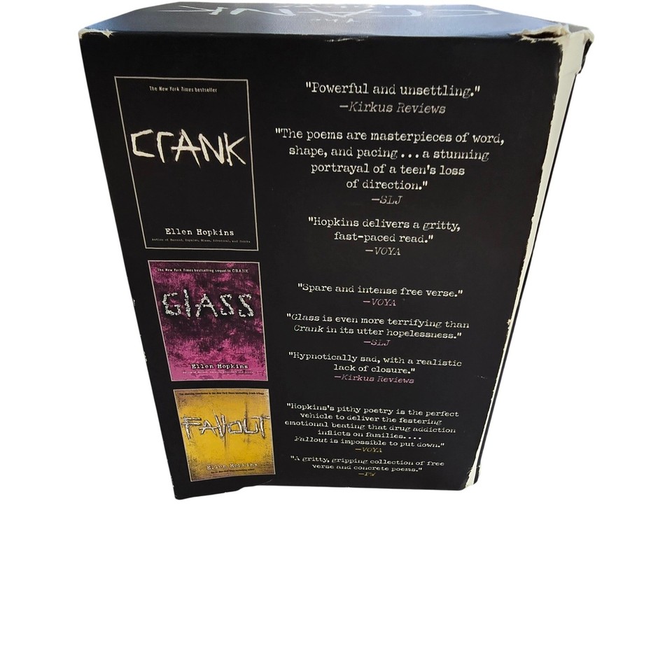 🆕️Ellen Hopkins The Crank Trilogy Box Set Books Crank Glass Fallout ...