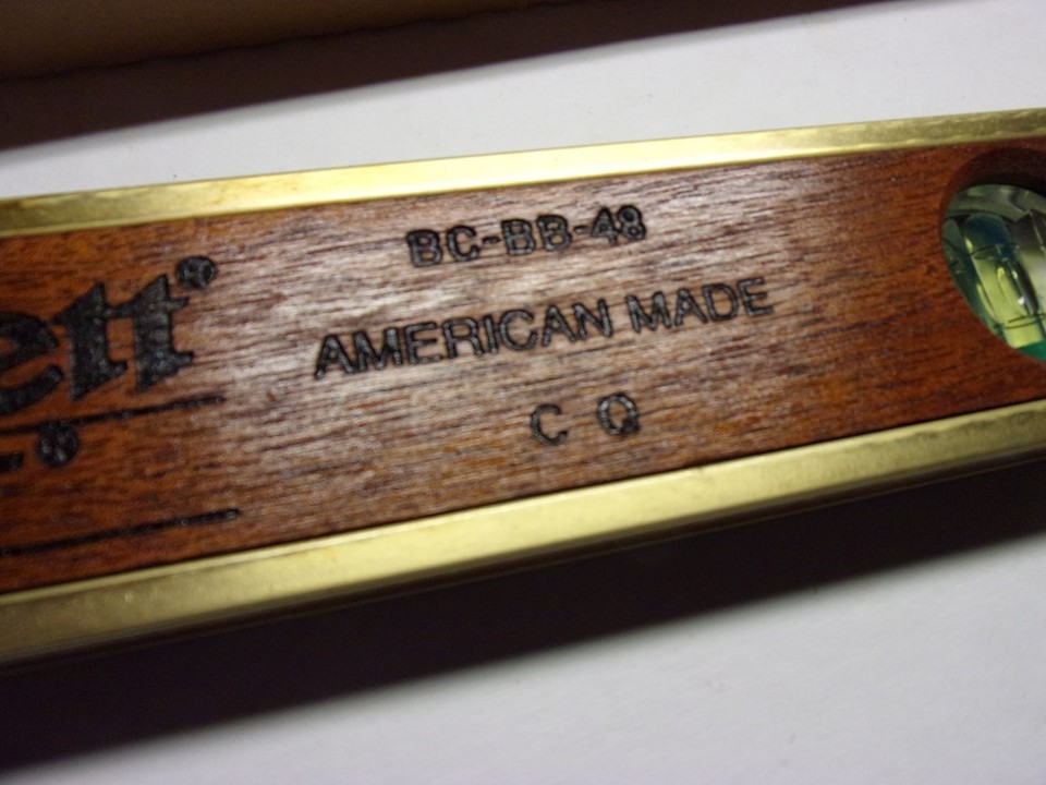 STARRETT EXACT Brass Bound Mahogany Builders & Contractors Level NOS | eBay