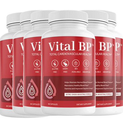 6 pack Vital BP Blood Support for Blood Flow Supplement - 60 Capsules ...