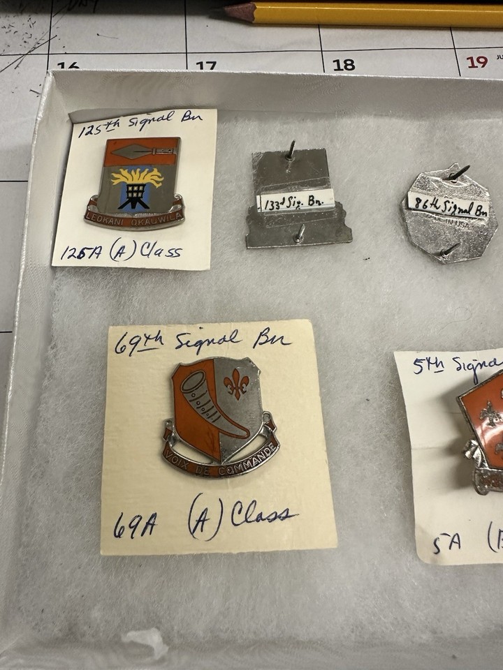 Lot 2 OF 7 SIGNAL CORPS DUI pins CB Vintage | eBay