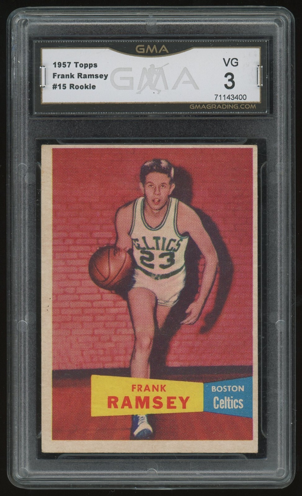 1957-58 Topps Frank Ramsey Rookie #15 GMA 3 - Boston Celtics - Vintage ...