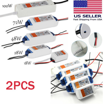 2Pcs LED Driver Power Supply Transformer 110V 240V DC 12V for LED ...