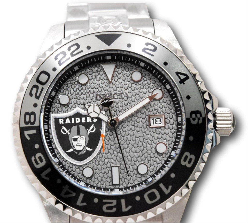 Invicta NFL Las Vegas Raiders Men's 47mm Pro Diver Automatic Watch ...