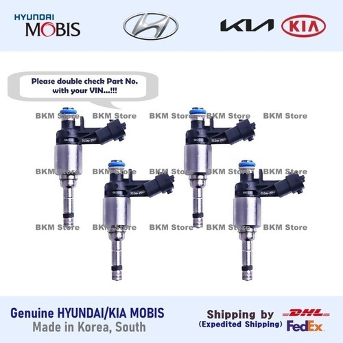 Genuine 353102B130 x 4 PCS Fuel Injector Assy for Veloster, Accent, Rio ...