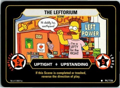 The Simpsons TCG Common Card #94 The Leftorium | eBay