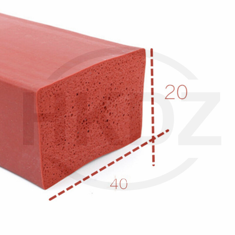Red Silicone Rubber Sponge Square Strip Closed Cell Foam Backer Rod ...