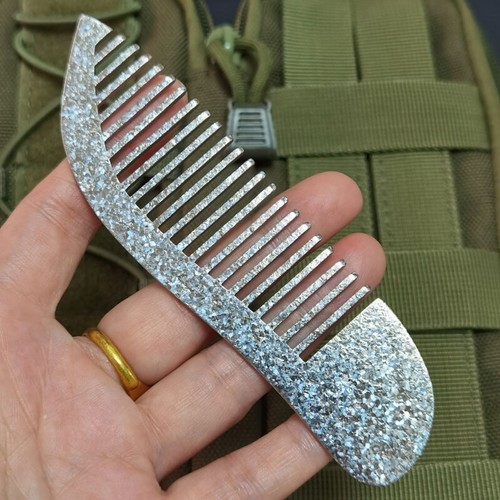 Titanium Antistatic Comb Fish Shape Pocket Comb Hair Beard Comb for ...