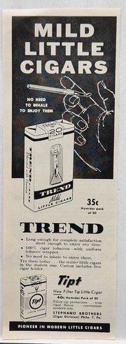 1959 Tipt Little Mild Cigars Trend Print Ad Man Cave Poster 50's ...