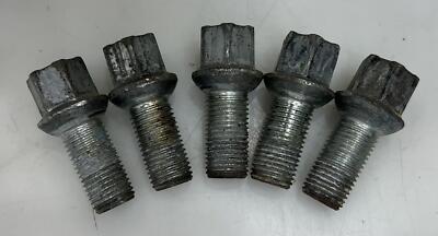 (5) OEM AUDI / VW WHEEL BOLTS / LUG 17MM / SIZE: 14 x 1.5 x 27 OEM ...