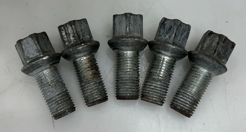 (5) OEM AUDI / VW WHEEL BOLTS / LUG 17MM / SIZE: 14 x 1.5 x 27 OEM ...